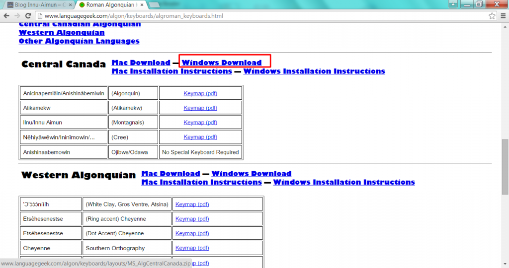 Comment obtenir le clavier pour l’innu (Ilnu-Innu Aimun) ? – Innu-aimun