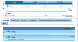 Mode d’emploi pour le dictionnaire innu en ligne – Innu-aimun