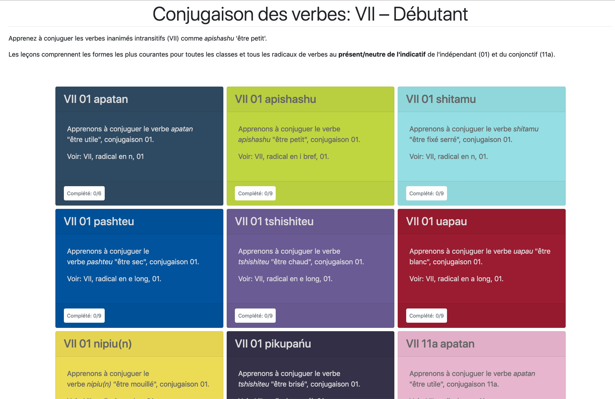 Leçons et conversations – Innu-aimun